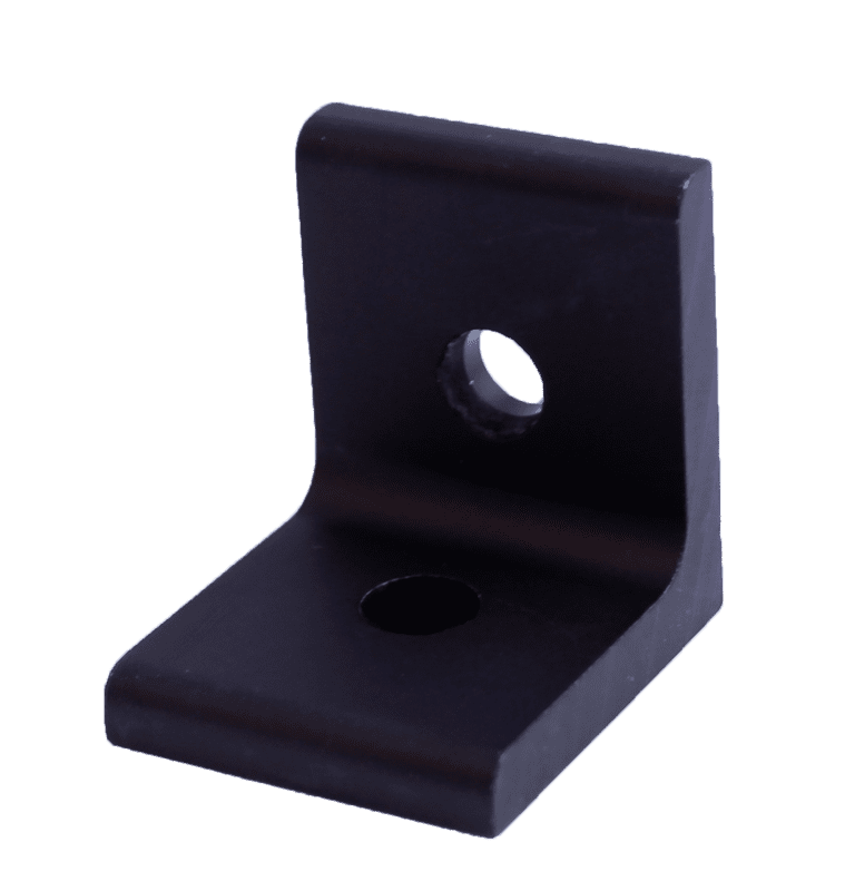 FATH Black Inside corner bracket, 90-degree, 2 holes, slot size 10 ...