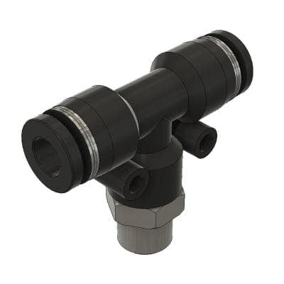 Airtac Male Branch Tee 8mm OD, 1/8 PT SS- Part # PEB801-S