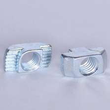 Tslots Hammer nut, 10-32 UNF, height 3,0mm, blue, slot 10, zinc plated ...