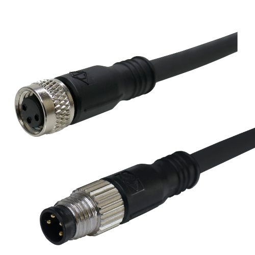 Canfield Cordset M08 Male to Female PUR Cable - Part # RP08AMM030130R10 ...