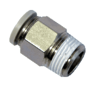 Airtac Male Connector 4mm OD x M5 - Part # PC4M5-M
