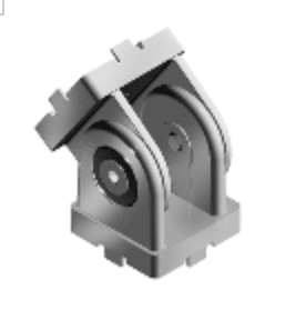 FATH pivot joint, 178-degree adjustable, 2 holes, slot size 8 - Part ...